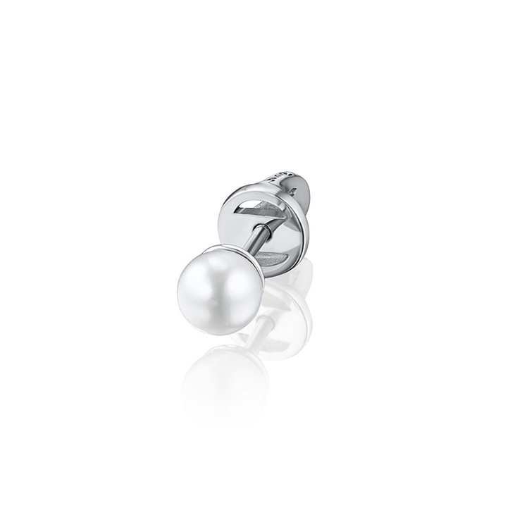 Моносерьга серебряная с жемчугом PEARL M - купить на Godno.com